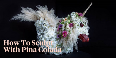 Creative Sculptures Made With Pina Colada Chrysanths