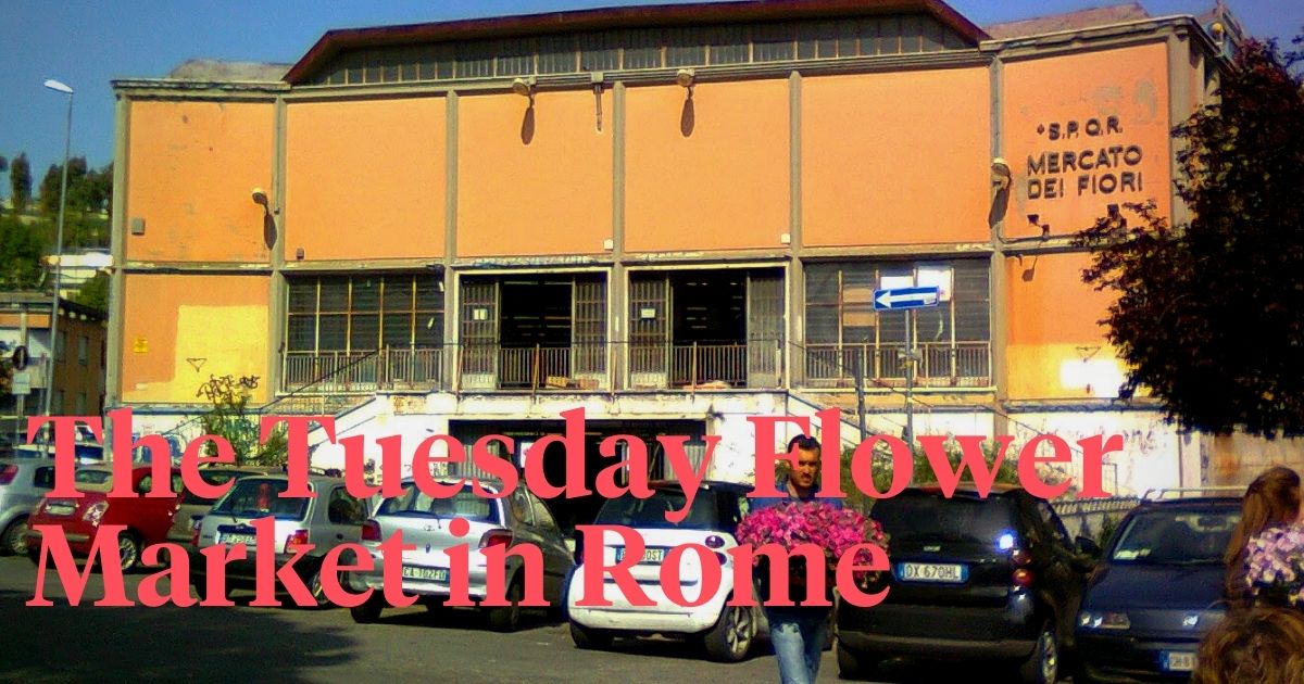 Flowers and Melons at the Tuesday Flower Market in Rome