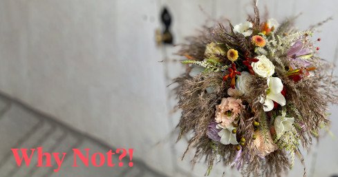 I Designed a Bridal Bouquet in a Pendulous Sphere Form