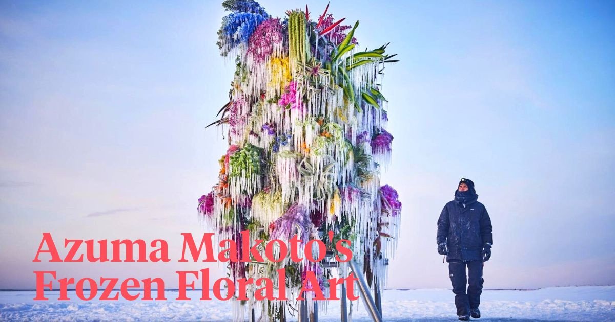 Temporary Sculptures of Hundred of Freezed Flowers