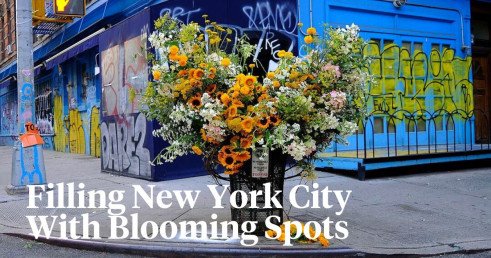 Flower Arrangements by Lewis Miller Decorate New York Streets