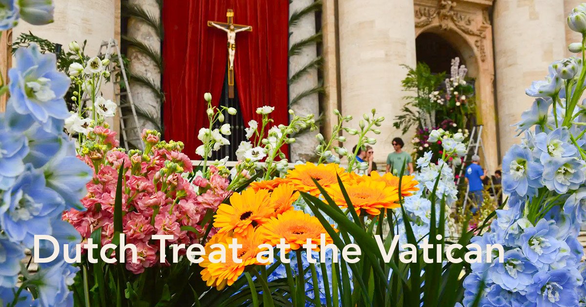 Flowers From the Netherlands at Easter on St. Peter’s Square, Vatican ...